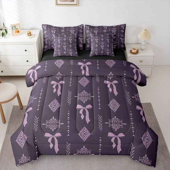 Feelyou Bow-tie Bedding Comforter Set 7 Pieces, Bohemian Western Aztec ...