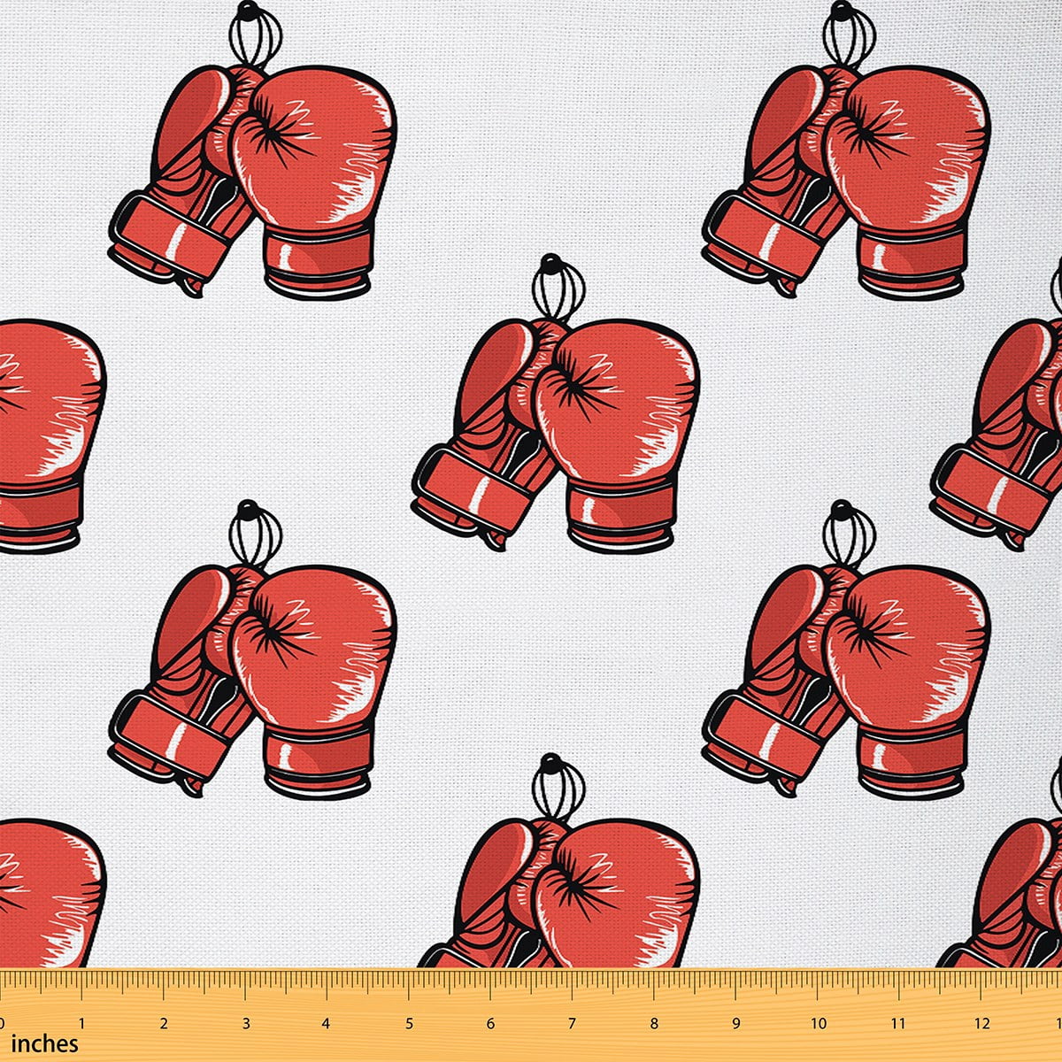 Feelyou Boxing Gloves Fabric by the Yard 10 Yards, Cartoon Sport Home ...