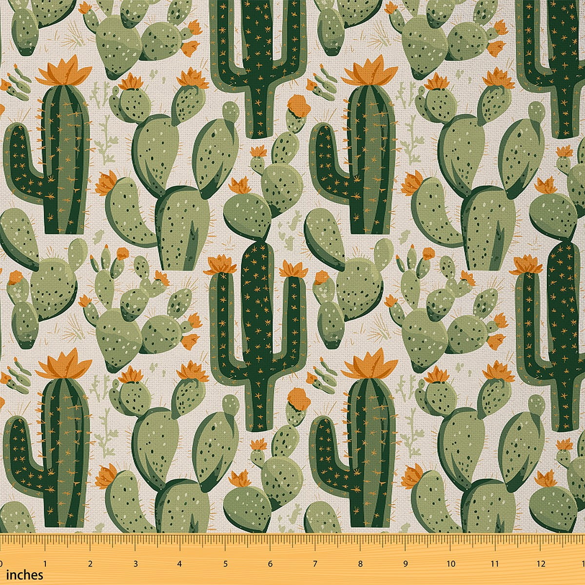 Feelyou Cactus Kids Fabric by the Yard 10 Yards, Cartoon Plant ...