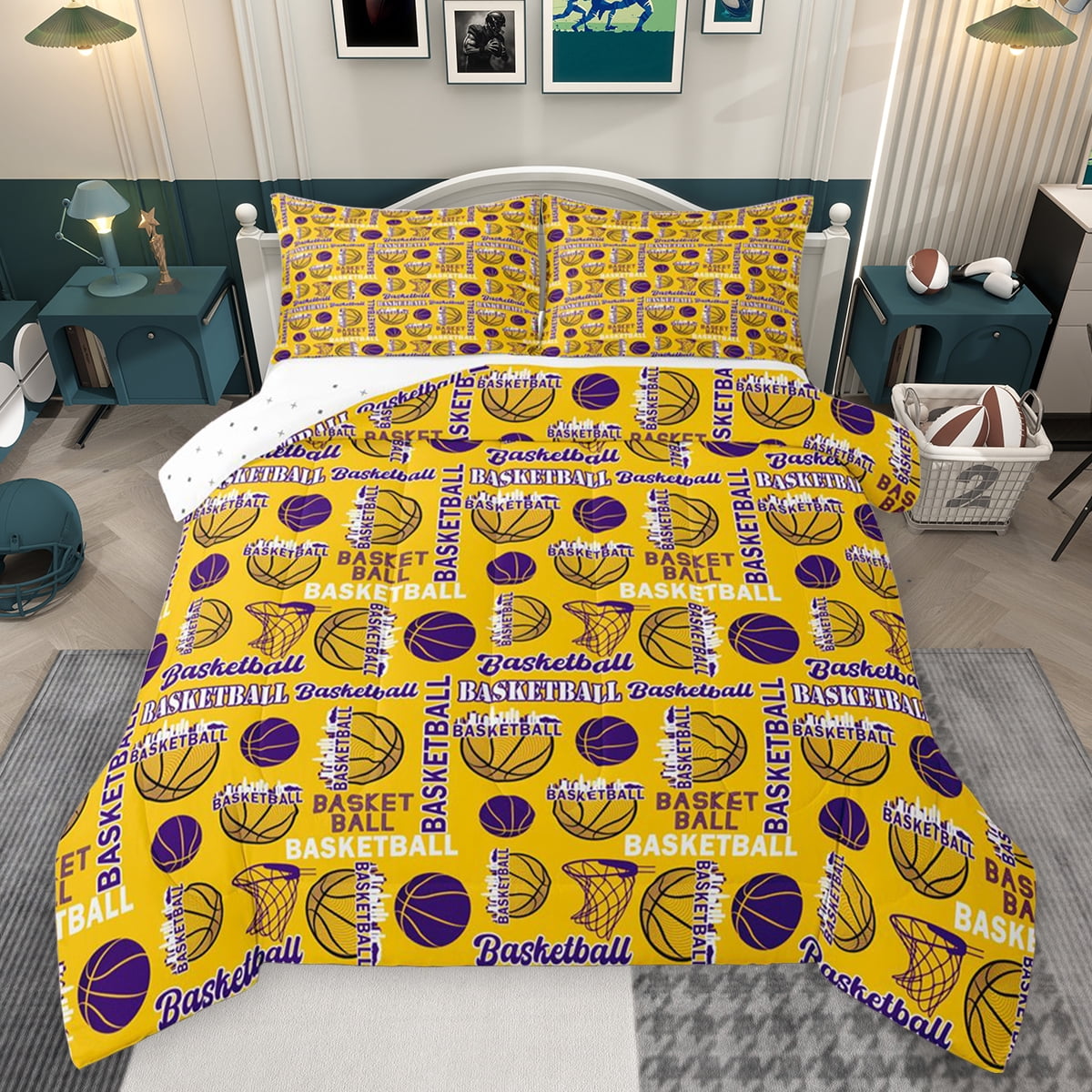 Feelyou Cartoon Basketball Print Queen Comforter Set, Est Sleep Sports ...