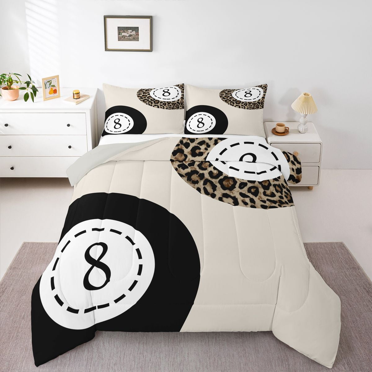 Feelyou Cartoon Billiards Full Size Comforter Sets, Simple Fashion ...
