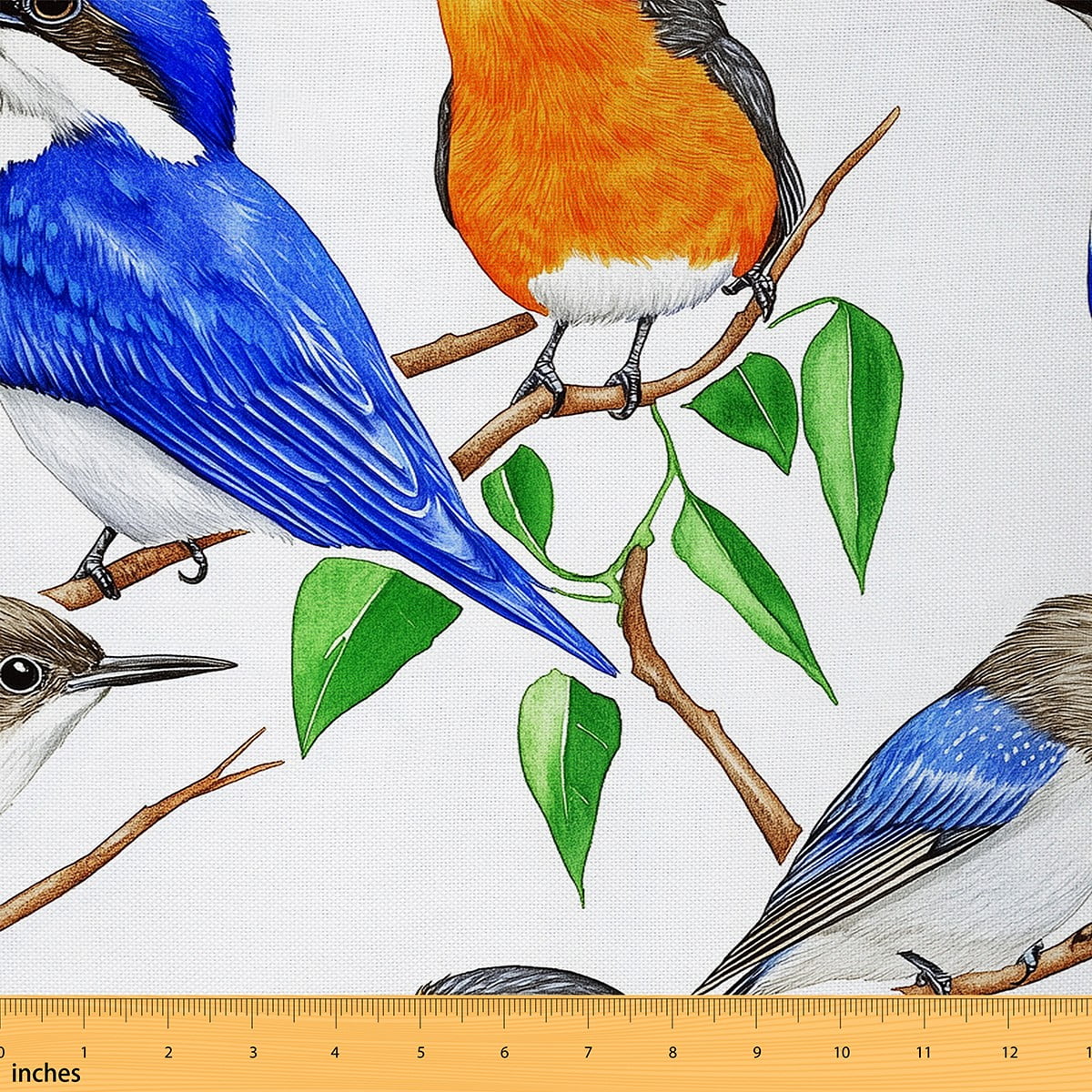 Feelyou Cartoon Bird Fabric by the Yard 2 Yards, Jungle Animal Room ...