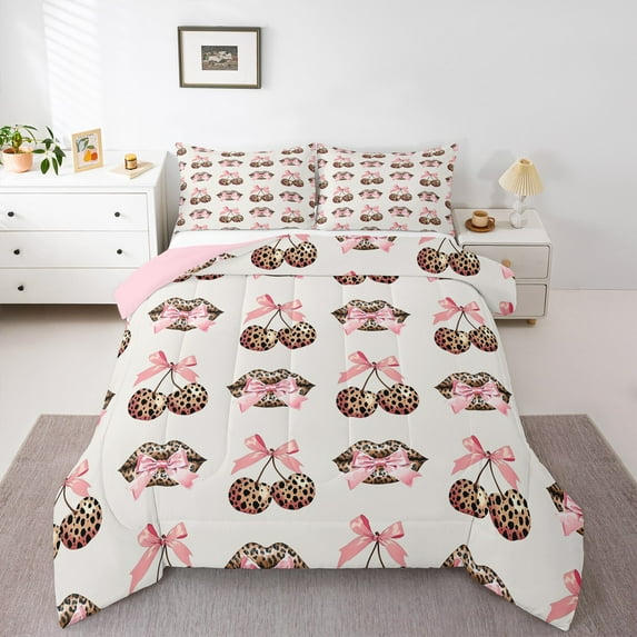 Feelyou Cartoon Bowknot Child Full Size Comforter Sets, Leopard Print ...