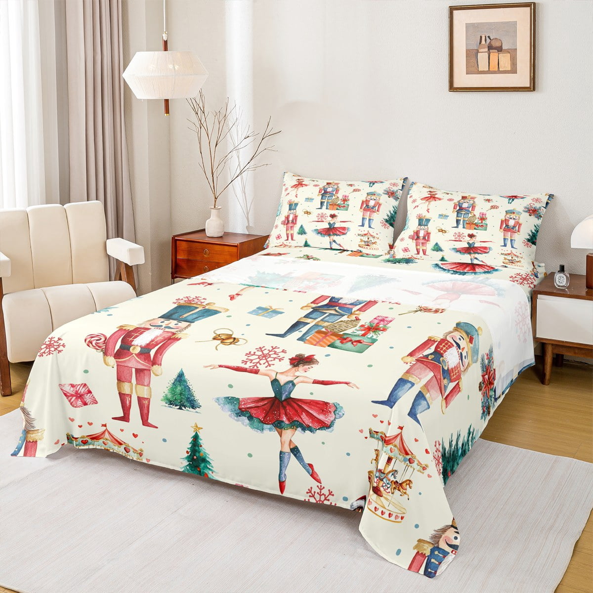 Feelyou Cartoon Cute Princess Full Size Sheets for Kid, Nutcracker ...