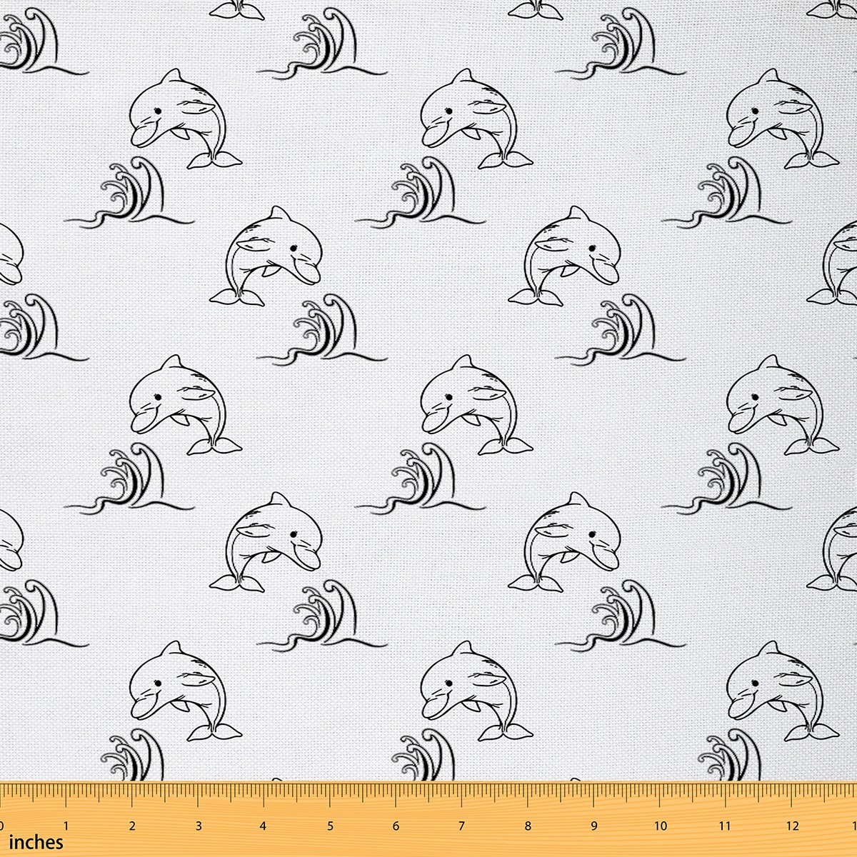 Feelyou Cartoon Dolphin Fabric by the Yard 1 Yard for Kids, Kawaii ...