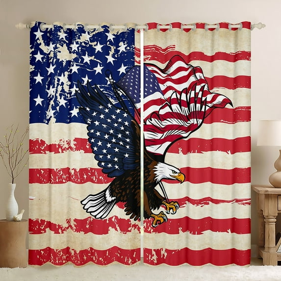 Feelyou Cartoon Eagle Child Blackout Curtains Set of 2 (52x84 Each ...