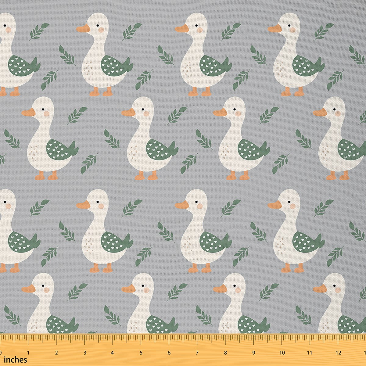 Feelyou Cartoon Goose Fabric by the Yard 3 Yards, Farmhouse Duck Home ...