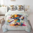 Feelyou Cartoon Robot Bedding Comforter Set 7 Pieces, Splatter ...