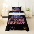 Feelyou Cartoon Soccer Football Twin Sheets for Teens, Eat Sleep Repeat ...