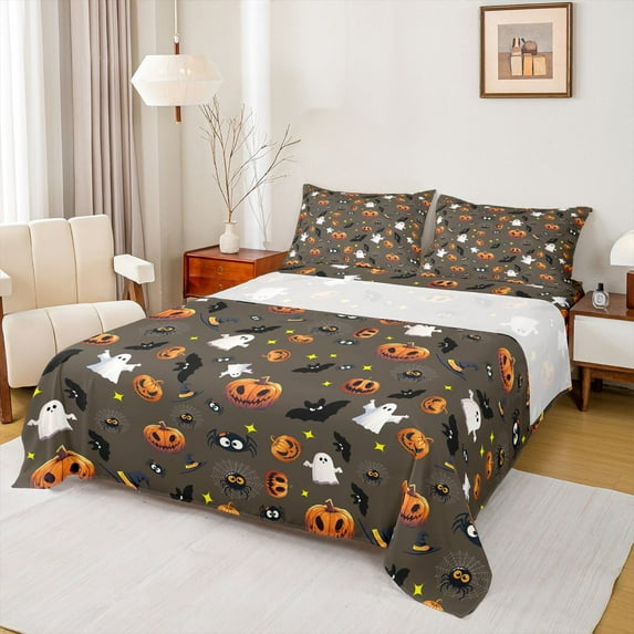 Feelyou Cartoon Spider Bat Twin Sheet Sets, Halloween Ghost Animal ...
