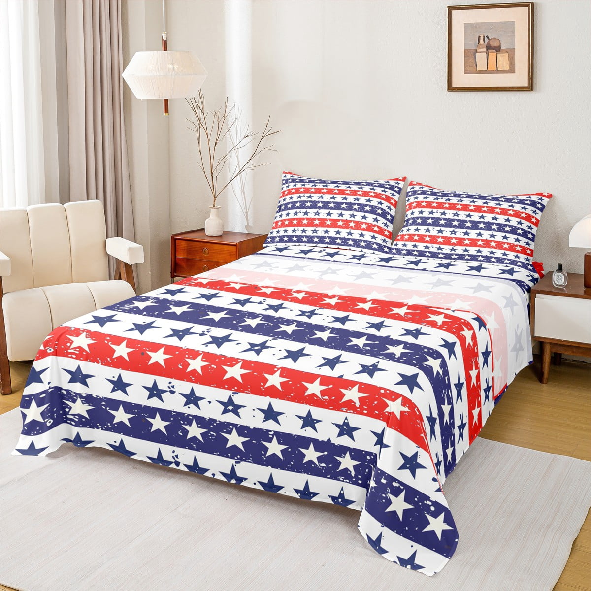 Feelyou Cartoon Star Print Full Size Sheets for Kids, Texas Stars Bed ...