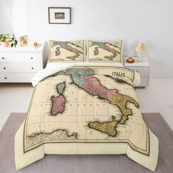 Feelyou Cartoon World Map Twin Comforter Sets, Teens Kids Boys Girls ...