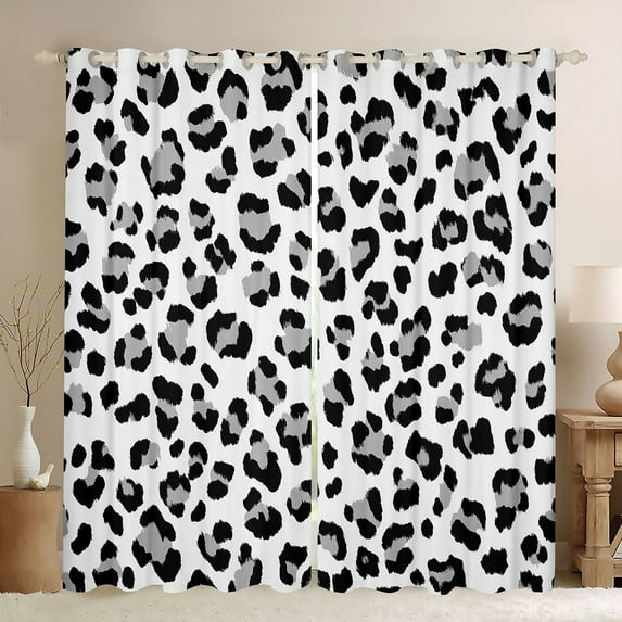 Feelyou Cheetah Print Black Out Curtains, Animal Leopard Curtains Pack ...