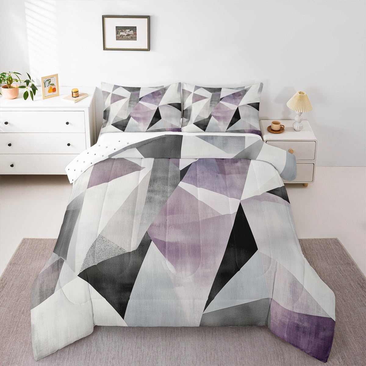 Feelyou Chic Circle Abstract Full Size Comforter Sets, Modern ...