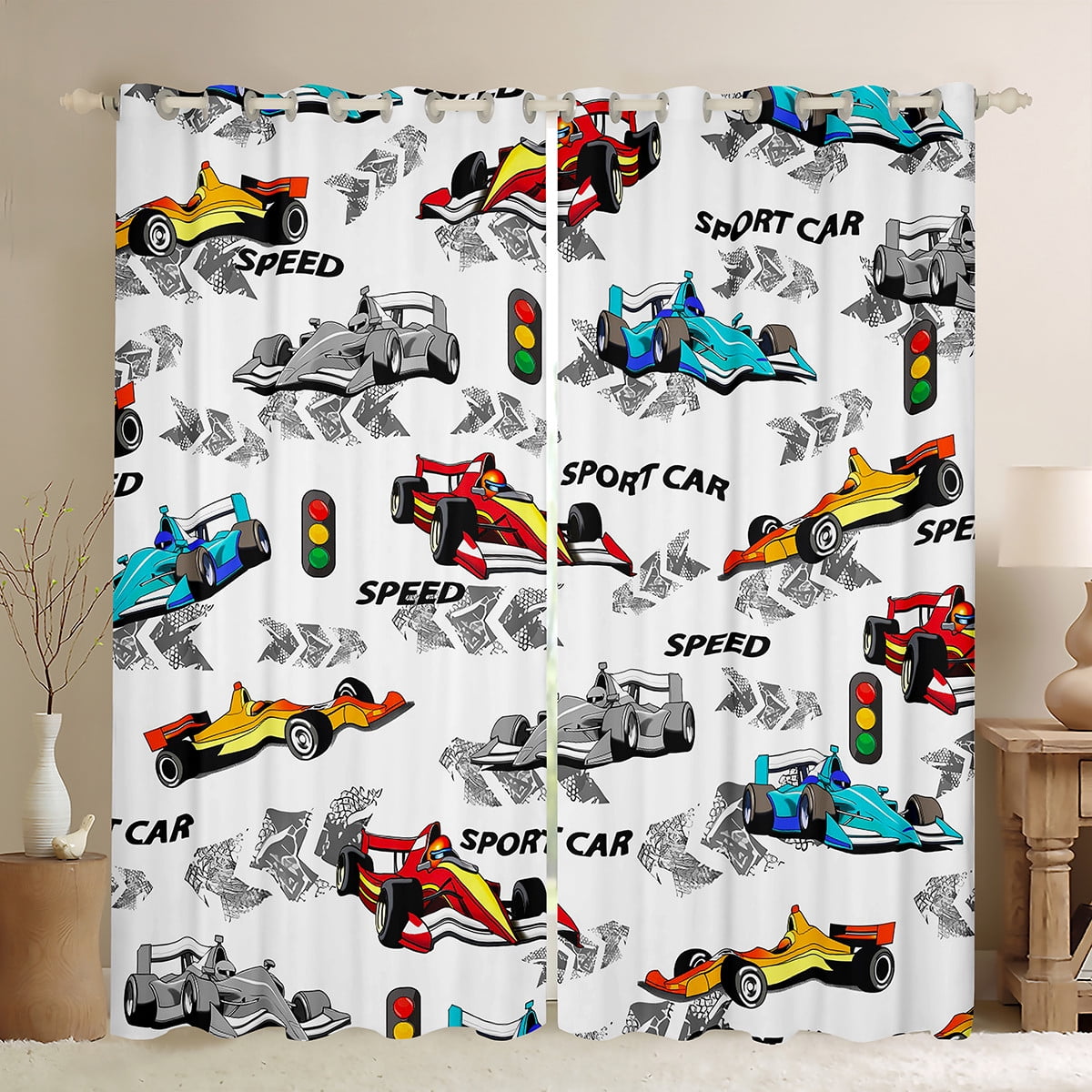 Feelyou Cool Sport Car Black Out Curtains for Boys, Racing Theme ... Feelyou Cool Sport Car Black Out Curtains for Boys, Racing Theme ...