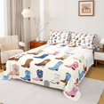 Feelyou Cowboy Boot Queen Sheet Sets, Cartoon Bohemian Style Bed Set ...