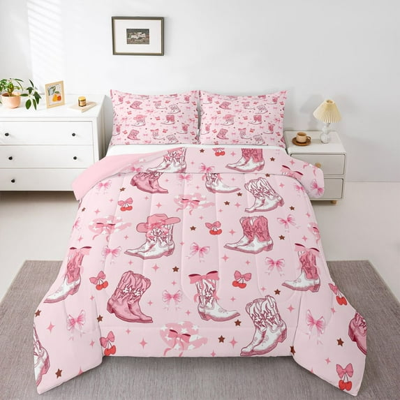 Feelyou Cowgirl Boot Queen Comforter Set, Ballet Princess Bowknot ...