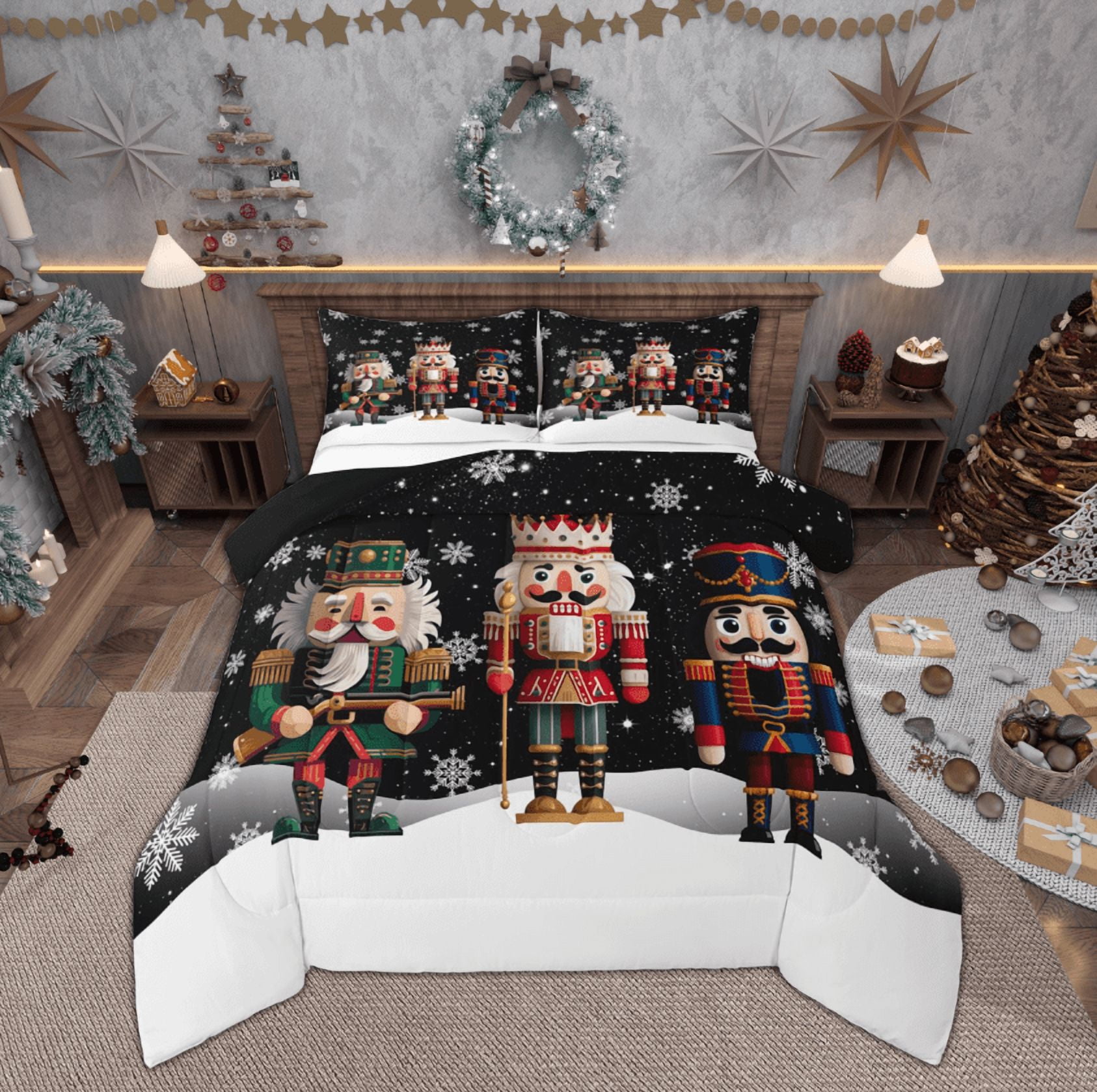 Feelyou Cute Nutcracker 01, Happy Christmas Twin Comforter Sets, Winter ...