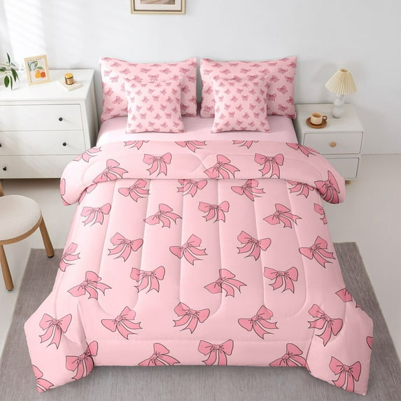 Feelyou Cute Princess Bowknot Bedding Comforter Set 7pcs, Dreamy Fairy ...