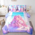 Feelyou Cute Princess Girl Bedding Comforter Set 7pcs, Tokyo Anime ...