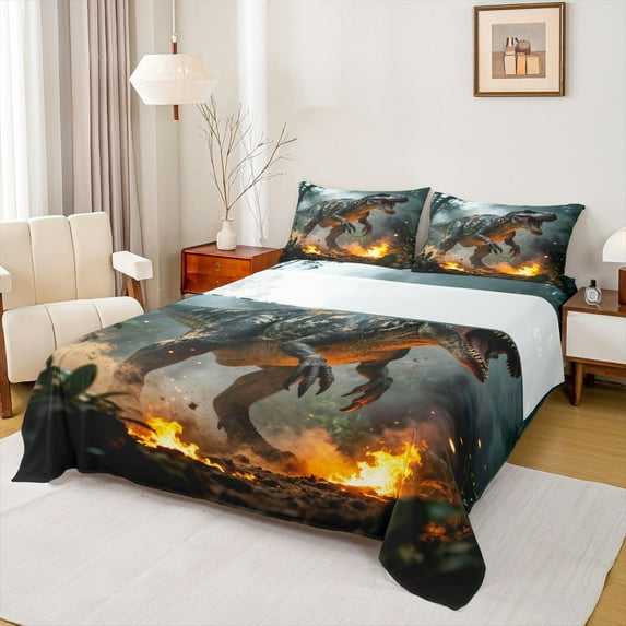 Feelyou Dinosaur Animal Bed Sheets, Teens Kids Boys Girls King Sheets ...