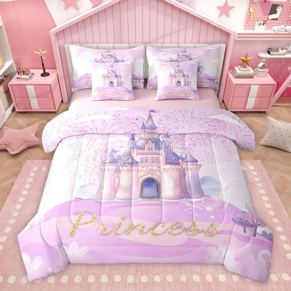 Feelyou Dreamy Castle Purple Bedding Comforter Set 7 Pieces, Magic ...