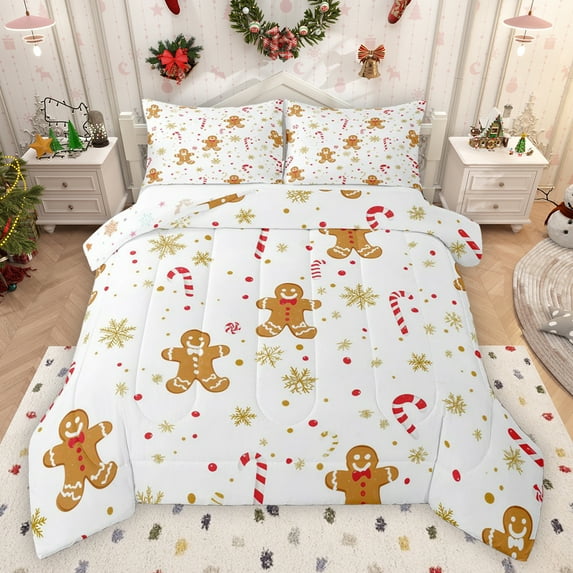 Feelyou Dreamy Gold Snowflake Full Size Comforter Sets, Kawaii ...