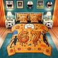 Feelyou Dripping Basketball Full Size Bedding Sets for Kids, Orange ...