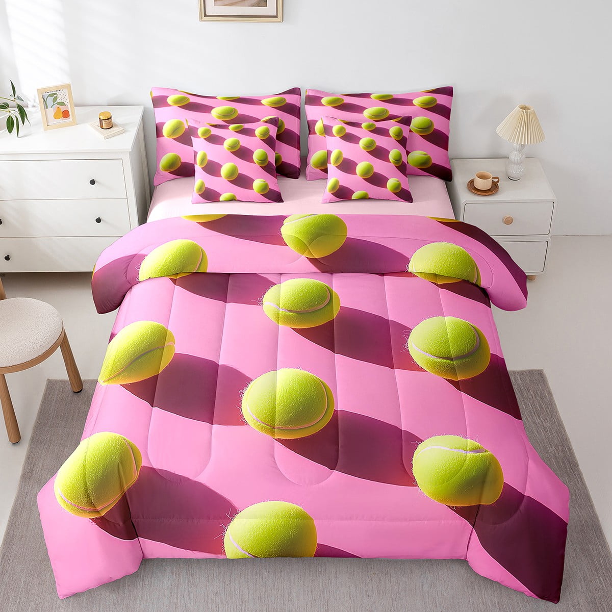 Feelyou Est Tennis Sleep Twin Bedding Sets 7-Piece for Child, Outdoor ...
