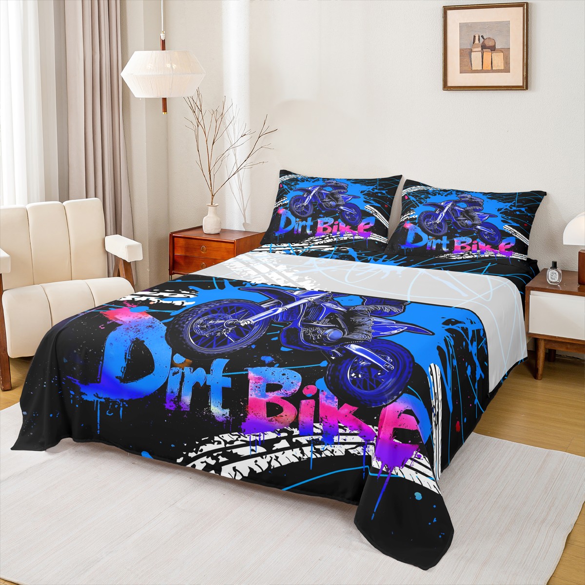 Feelyou Extreme Sport Theme Full Size Sheets for Teen Boys, Dirt Bike ...
