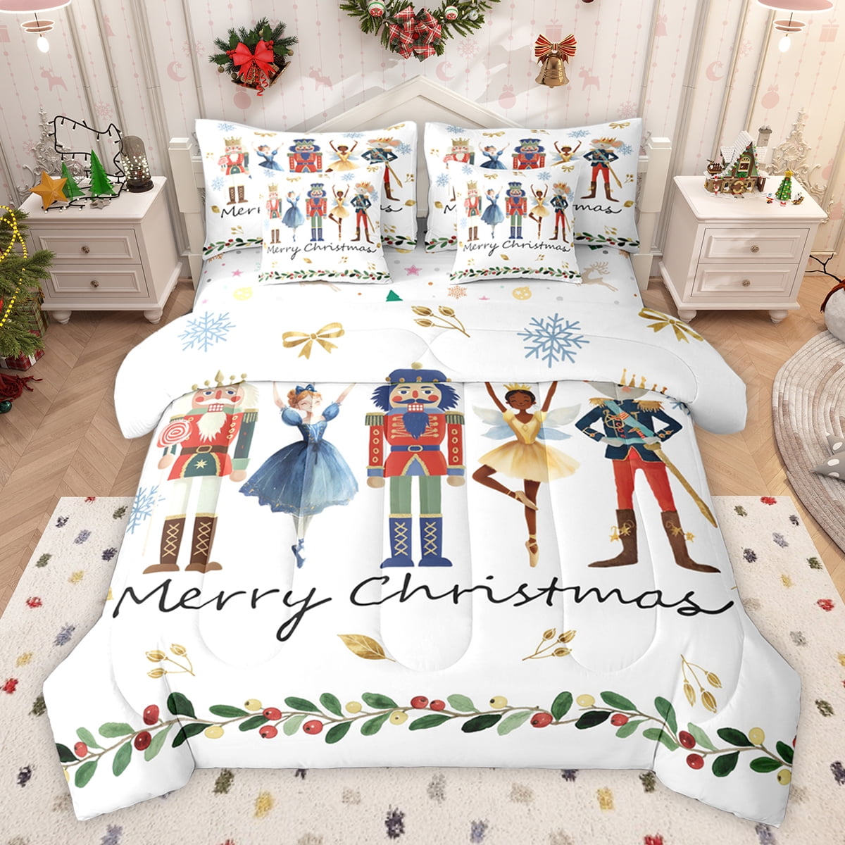 Feelyou Fairy Tale Princess Twin Bedding Sets 7-Piece for Kids, Royal ...