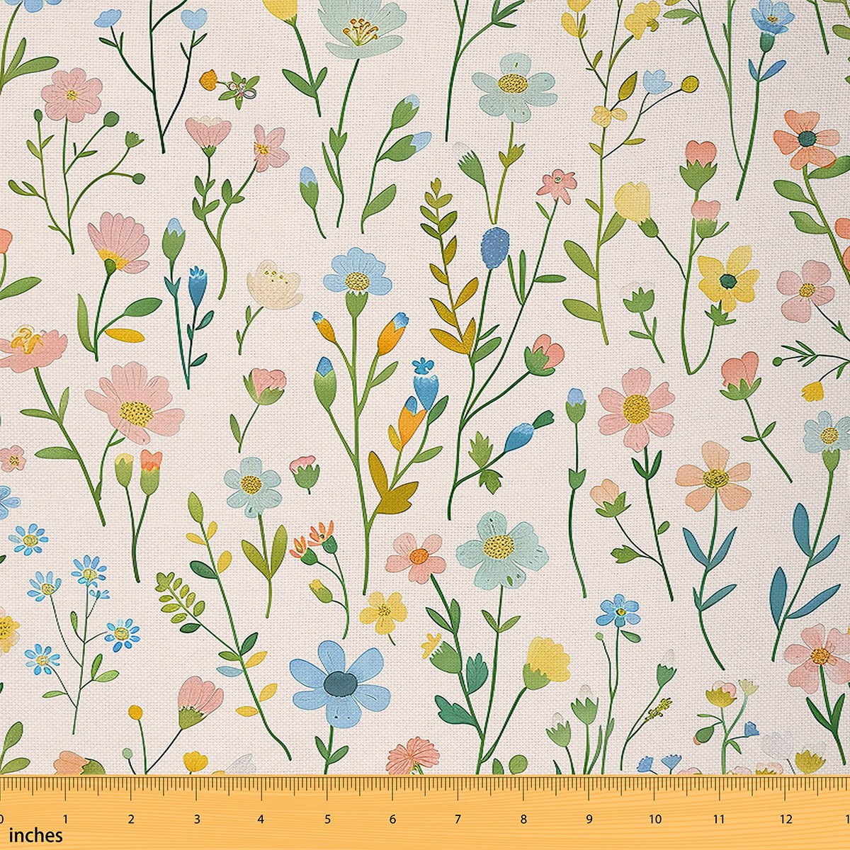 Feelyou Farmhouse Floral Kids Fabric by the Yard 5 Yards, Kawaii Flower ...