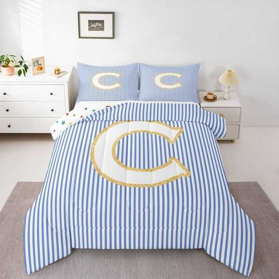 Feelyou Fashion Monogrammed C Bedding Comforter Set for Girl, Modern ...