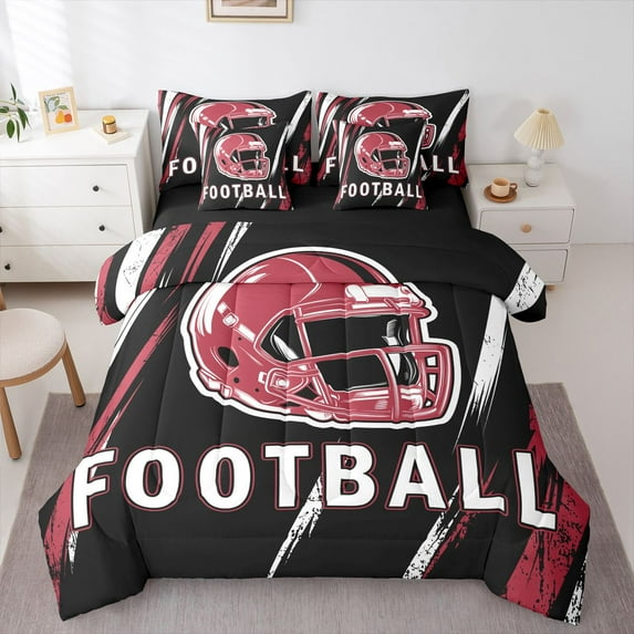 Feelyou Football Helmet Bedding Comforter Set 7pcs, Sport Lover King ...