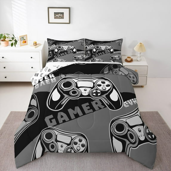 Feelyou Gaming Gamer Kids Queen Comforter Set, Game Gamepad Controller ...