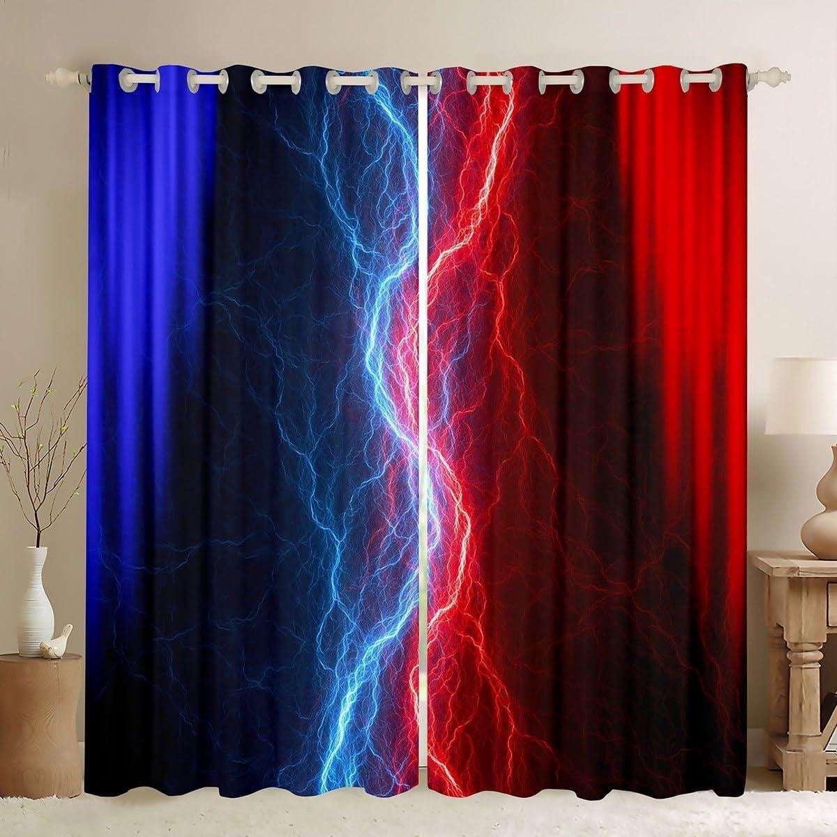 Feelyou Geometric Abstract Ombre Blackout Curtain (30%-50%) (2 Panels ...