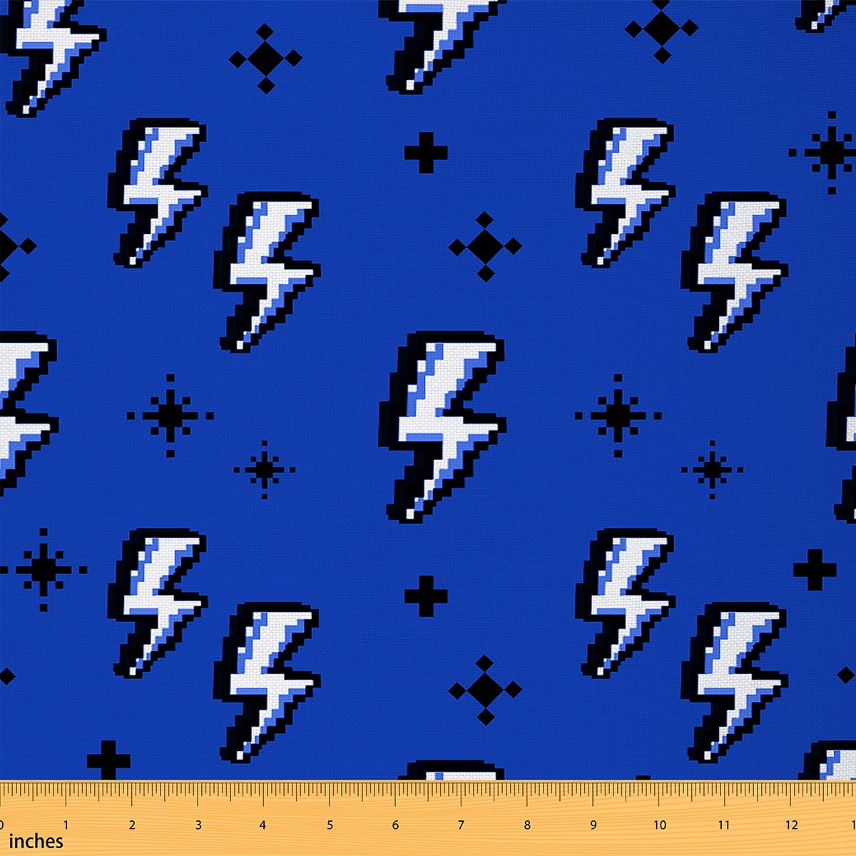 Feelyou Girly Blue Lightning Fabric by the Yard 10 Yards, Square ...
