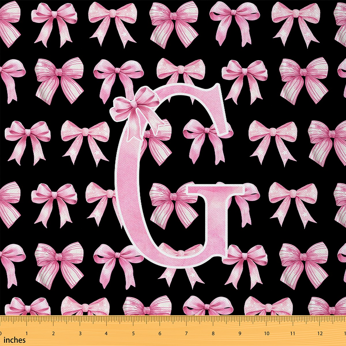 Feelyou Girly Pink G Fabric by the Yard 1 Yard for Teen, Initial Letter ...