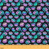 Feelyou Gothic Halloween Boys Fabric by the Yard 1 Yard, Gothic Pumpkin ...