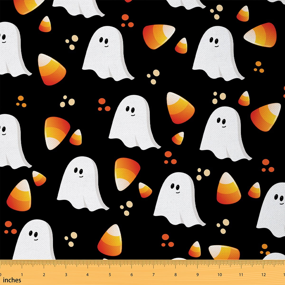 Feelyou Halloween Ghost Fabric by the Yard 2 Yards, Kawaii Cartoon Room ...