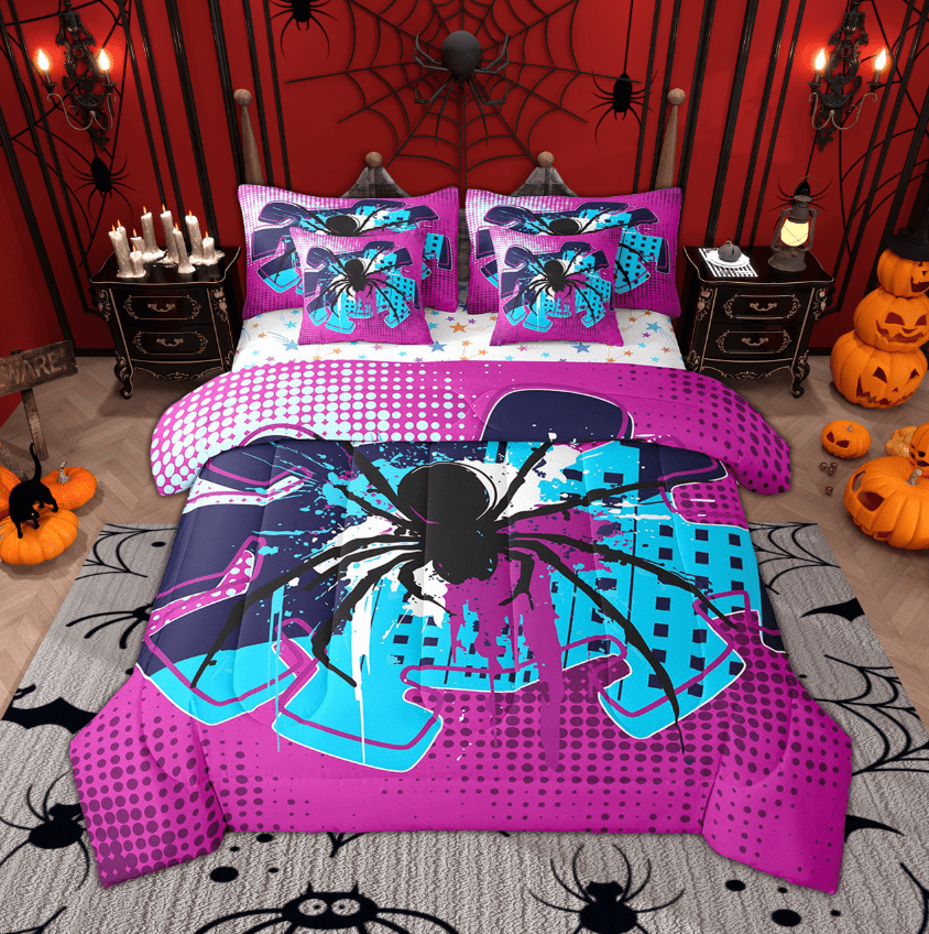 Feelyou Happy Halloween Bedding Comforter Set 7pcs for Kids Teens ...