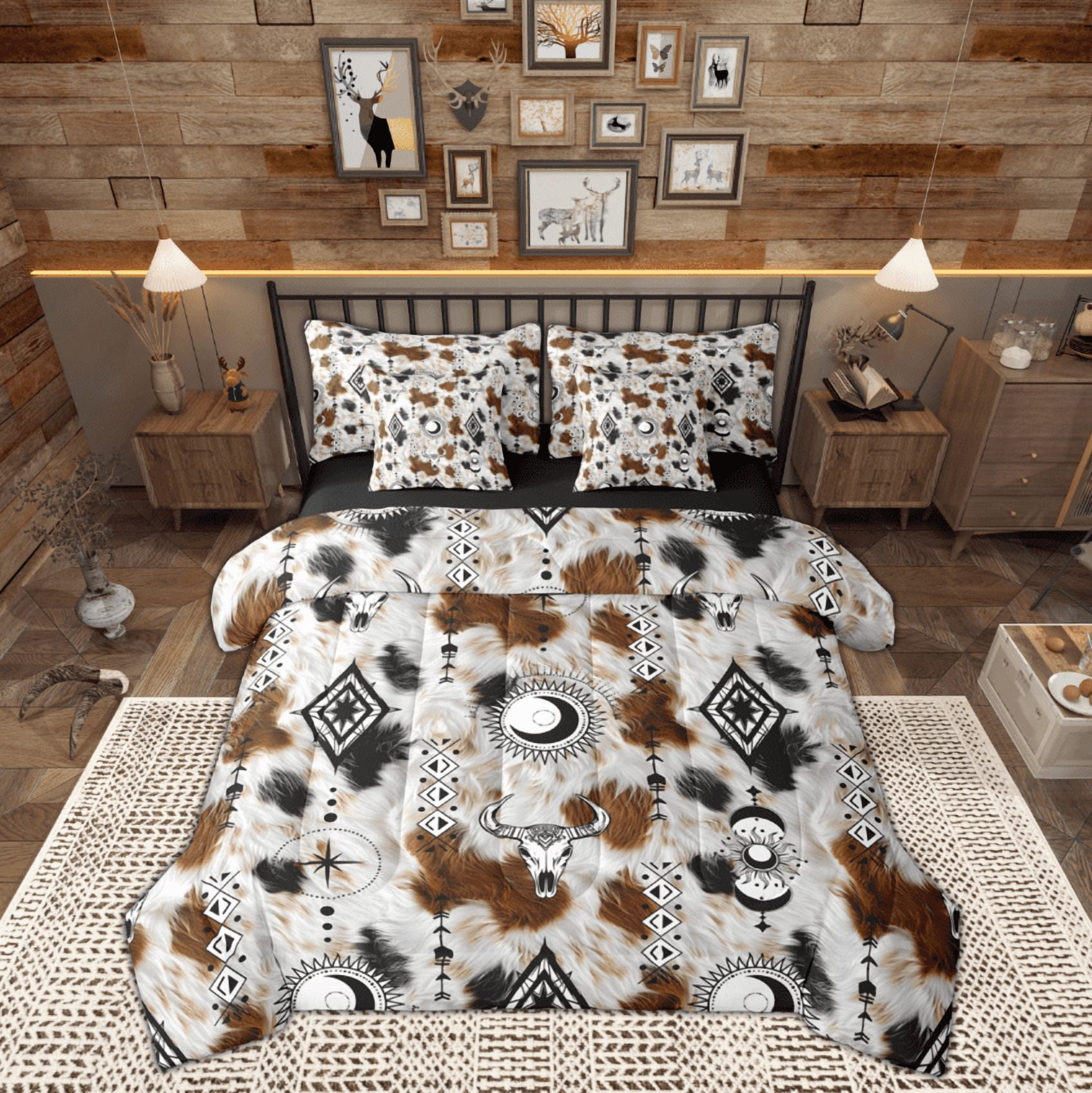Feelyou Hippie Aztec Twin Bedding Sets 7-Piece for Teens, Tribal ...