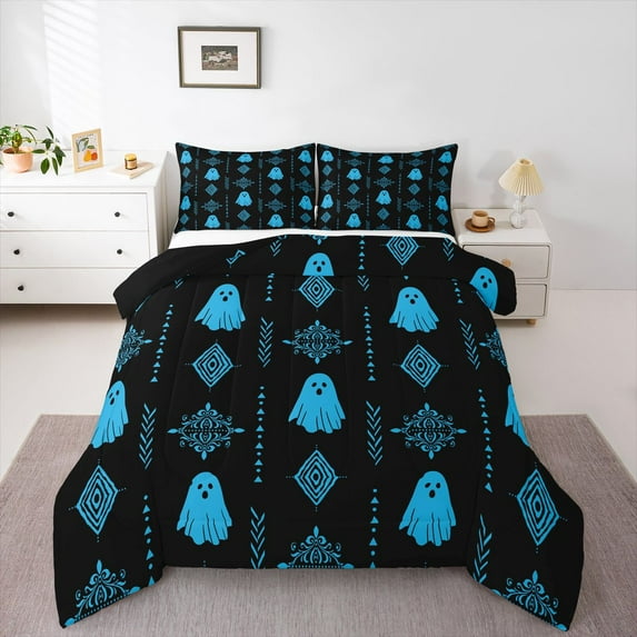 Feelyou Hippie Ghost Full Size Comforter Sets, Bohemian Damask Aztec ...