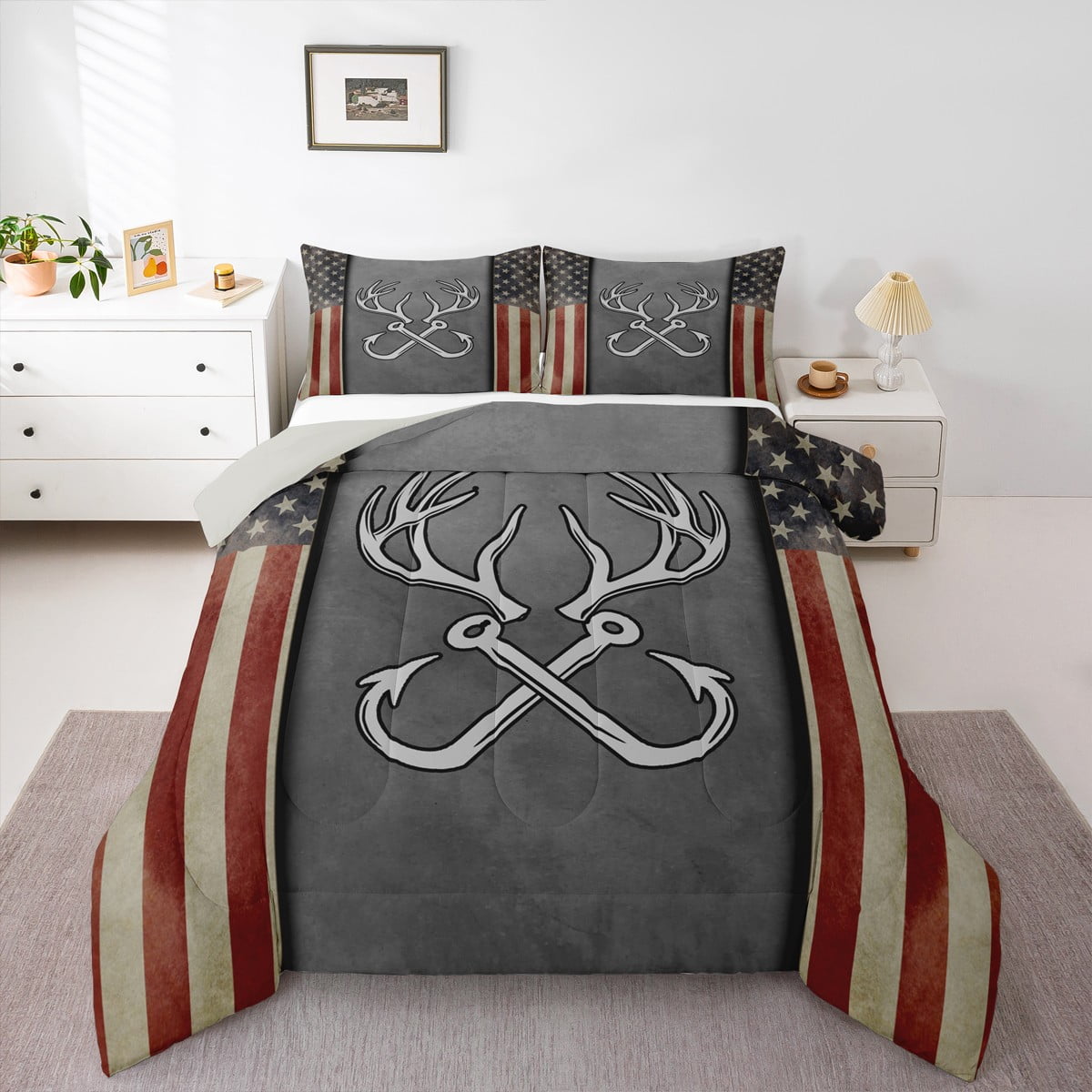 Feelyou Hunting and Fishing Full Size Comforter Sets, Western Rustic ...