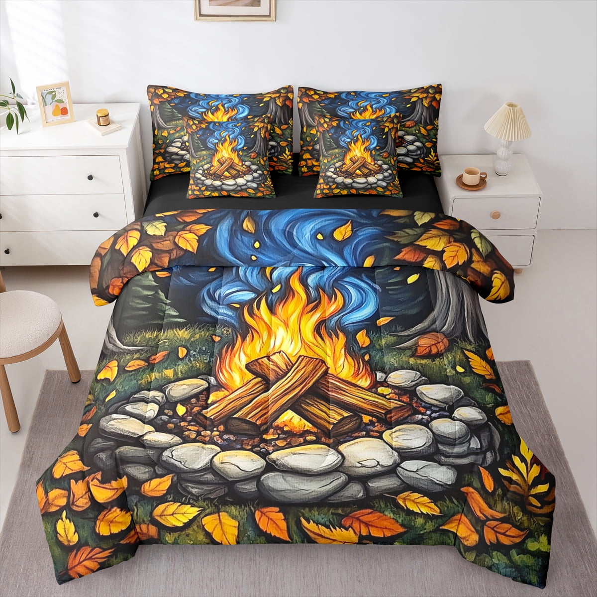 Feelyou Jungle Adventure Camp Kid Comforter Set, Rustic Farmhouse King ...