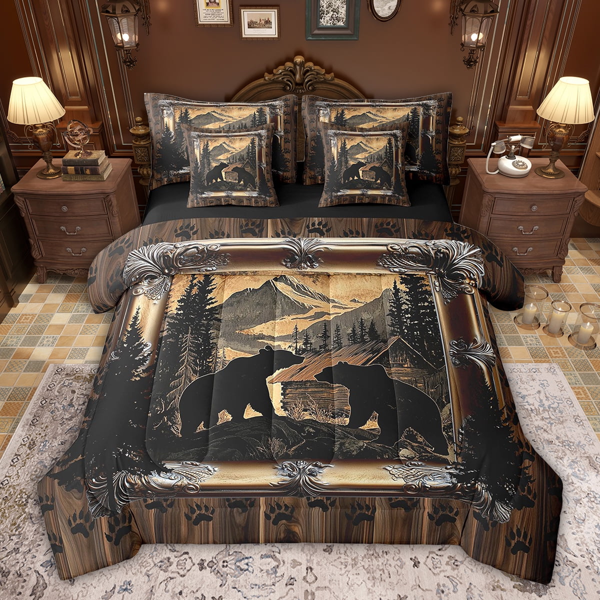 Feelyou Jungle Camping Adventure Bedding Comforter Set 7pcs, Wildlife ...