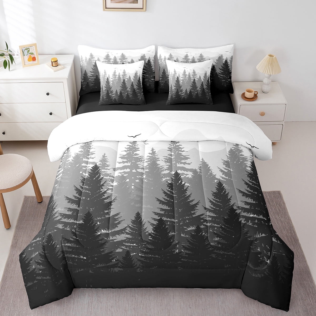 Feelyou Jungle Nature Scenery Bedding Comforter Set 7 Pieces for Adult ...