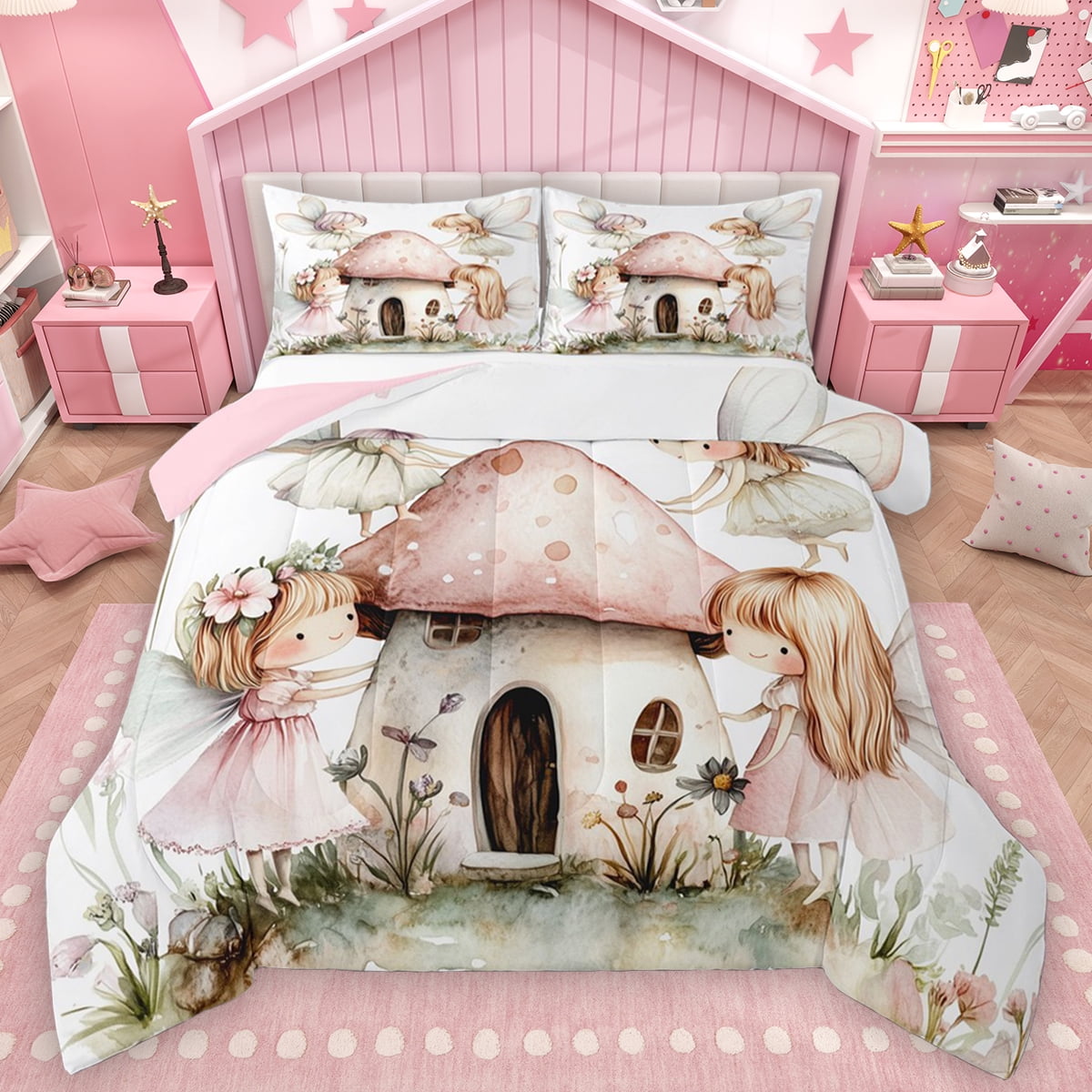Feelyou Kawaii Princess Elf Full Size Comforter Sets for Teens, Dreamy ...