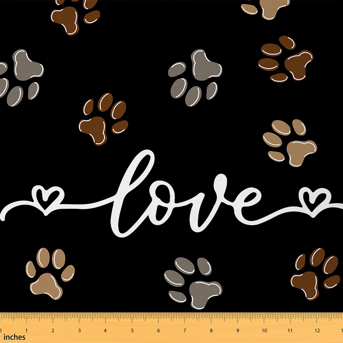 Feelyou Kids Pet Lover Fabric by the Yard 5 Yards, Cat Paw Print Sewing ...