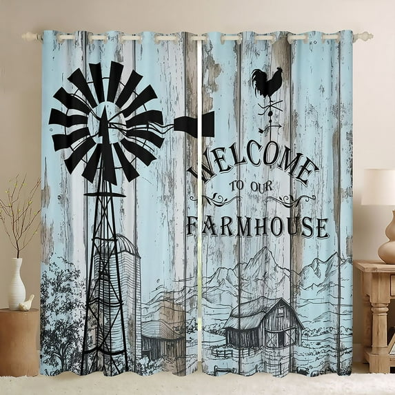 Feelyou Lake House Curtains Pack of 2 (52x84 Each), Adventure Camping ...